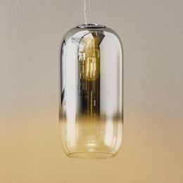 Artemide Gople Glas-Pendelleuchte, silber/silber