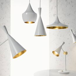 Tom Dixon Beat Fat LED-Pendelleuchte, weiß