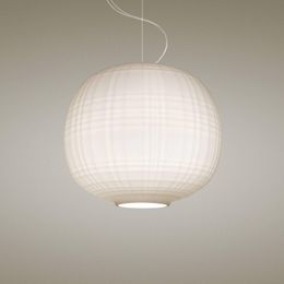 Foscarini Tartan LED-Hängeleuchte, weiß