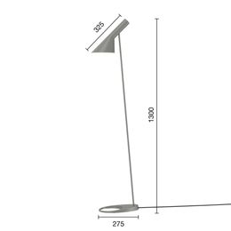 Louis Poulsen AJ Design-Stehleuchte grau