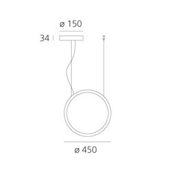 Artemide O LED-Außen-Hängeleuchte Ø 45 cm