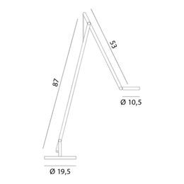 Rotaliana String F1 LED-Stehlampe schwarz, silber