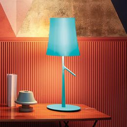 Foscarini Birdie LED piccola Tischlampe aquamarin