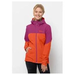 Outdoorjacke Jack Wolfskin "WEILTAL 2L JKT W" Gr. XS (34), orange (vibrant, orange) Damen Jacken