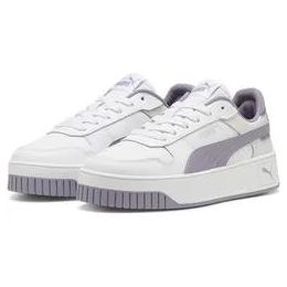 Sneaker Puma "Carina Street Sneakers Mädchen" Gr. 38, weiß (white pale plum silver purple metallic) Kinder Schuhe