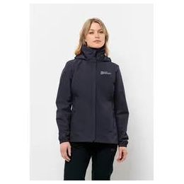 Outdoorjacke Jack Wolfskin "STORMY POINT 2L JKT W" Gr. XS, grau (graphite) Damen Jacken