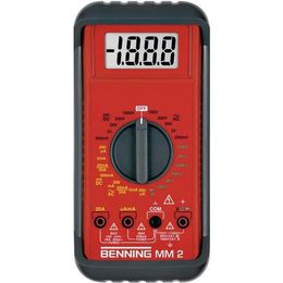 BENNING MM 2 Hand-Multimeter kalibriert (DAkkS-akkreditiertes Labor) digital CAT II 1000 V, CAT III 600 V Anzeige (Counts): 2000