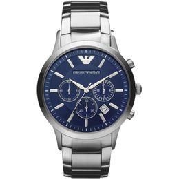 Chronograph Emporio Armani "AR2448" Armbanduhren silberfarben Herren Quarzuhr, Armbanduhr, Herrenuhr, Stoppfunktion, Edelstahlarmband