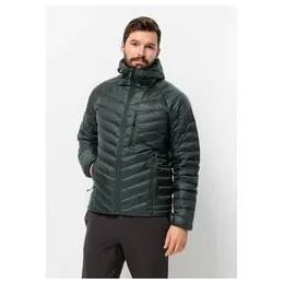 Daunenjacke Jack Wolfskin "PASSAMANI DOWN HOODY M" Gr. XXXL (60), grün (schwarz, olive) Herren Jacken