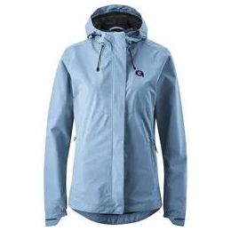 Fahrradjacke Gonso "SAVE JACKET ESSENTIAL W" Gr. 48, blau (hellblau) Herren Jacken Damen Regenjacke wind- und wasserdicht, Radjacke mit Kapuze