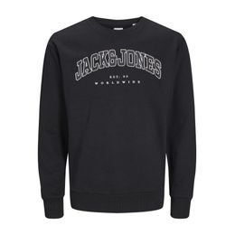 Jack & Jones Mini Sweatshirt 'JJECALEB' Jungen Gr&ouml;&szlig;e 110 schwarz / wei&szlig;