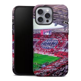 DeinDesign iPhone 16 Pro Max Handy Panzer Handyh&uuml;lle robuste Outdoor H&uuml;lle Schutzh&uuml;lle gl&auml;nzend Stadium Fcb Fc Bayern M&uuml;nchen Tough Case