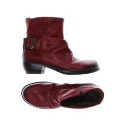 Fly London Damen Stiefelette, rot, Gr. 43