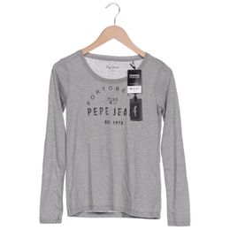 Pepe Jeans Damen Langarmshirt, grau, Gr. 36