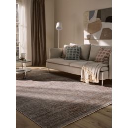 benuta Nest Kurzflor Teppich Anwar Grau/Beige 80x150 cm - Moderner Kurzflor-Teppich für Wohnzimmer