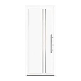 Haust&uuml;r 190 cm hoch, PVC, 76 x 190 cm, Wei&szlig;, DIN links nach innen &ouml;ffnend, Modell Freiburg, individuell konfigurierbar