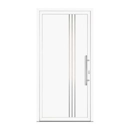 Haust&uuml;r 90 x 200 cm, PVC, Wei&szlig;, DIN links nach innen &ouml;ffnend, Modell Freiburg, individuell konfigurierbar