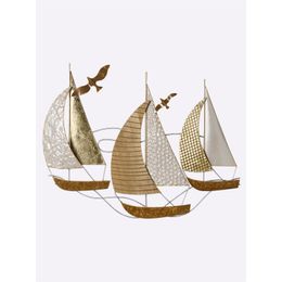 HEINE HOME Wanddeko, Goldfarben, Gr. H/B/T ca. 49,5/66/3 cm, Wanddeko, Material: Metall
