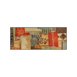 Salonloewe Fu&szlig;matte, Orange, Gr. 50x75 cm - rechteckig, Fu&szlig;matten, Material: Polyamid. R&uuml;ckseite: Gummi