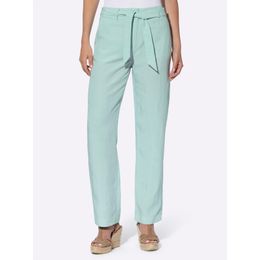 Heine Damen Leinenhose, Blau, Gr. 34, Sommerhosen, Material: Lyocell