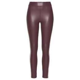 Lascana Leggings Damen Gr&ouml;&szlig;e M beige / weinrot