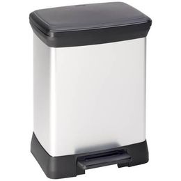 curver DECO Bin 240638 Mülleimer 30 l (B x H x T) 390 x 510 x 290 mm Silber, Schwarz 1 St.