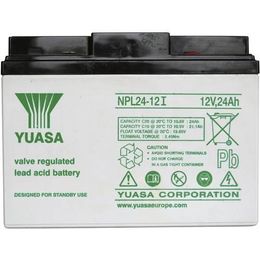 Yuasa NPL24-12 YUANPL24/12 Bleiakku 12 V 24 Ah Blei-Vlies (AGM) (B x H x T) 166 x 125 x 175 mm M5-Schraubanschluss Wartungsfrei