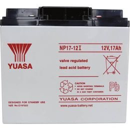 Yuasa NP17-12 NP17-12 Bleiakku 12 V 17 Ah Blei-Vlies (AGM) (B x H x T) 181 x 167 x 76 mm M5-Schraubanschluss Wartungsfrei, VDS-Zertifizierung