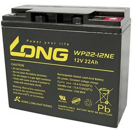 LONG WP22-12NE WP22-12NE Bleiakku 12 V 22 Ah Blei-Vlies (AGM) (B x H x T) 181 x 167 x 76 mm M5-Schraubanschluss Zyklenfest, Geringe Selbstentladung,