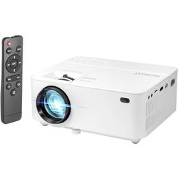 Technaxx Beamer TX-113 LED 1800 ANSI-Lumen 800 x 480 WXGA mit Fernbedienung, VGA Eingang, Integrierter Lautsprecher