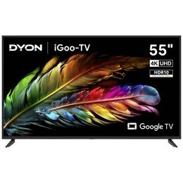 Dyon iGoo-TV 55U LED-TV 139 cm 55 Zoll EEK F (A - G) UHD, Smart TV, DVB-C, DVB-S2, DVB-T2, CI+, WLAN Schwarz