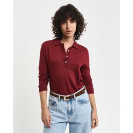 Gant Nahtloses Langarm-Poloshirt