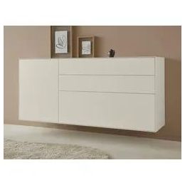 Sideboard LeGer Home by Lena Gercke "Essentials" Sideboards Gr. B/H/T: 167cm x 74cm x 42cm, 3 St., grau (warmgrau) Breite: 167cm, MDF lackiert, Push-to-open-Funktion