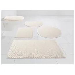 Badematte Home Affaire "Dalia" Badematten Gr. rechteckig (60cm x 100cm), Baumwolle, beige (natur) Baumwolle, Badteppich, Badematten auch als 2-teiliges Set erhältlich