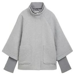 Tom Tailor Damen Cape Jacke, grau, Uni, Gr. XXL