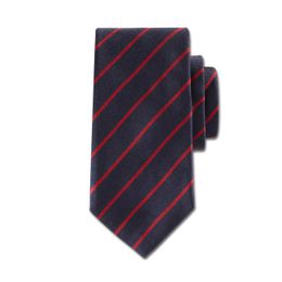 ASCOT Seidenkrawatte Regimental Stripes, Blau/Rot, aus Seide