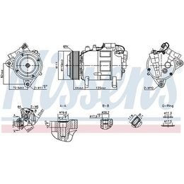 NISSENS Kompressor, Klimaanlage für MINI BMW 64526842618 64527948797 6842618 891148