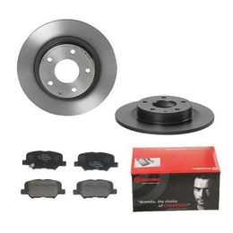 Brembo Bremsensatz-Hinterachse COATED DISC LINE / STANDARD Bremsensatz, Scheibenbremse hinten rechts links voll 278mm für MITSUBISHI PEUGEOT CITROËN M