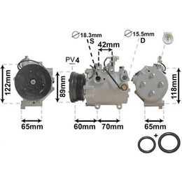 Van Wezel Kompressor, Klimaanlage 12V für SUZUKI 9520062JA0 95230-62JA0000 95200-62JA0 5200K125