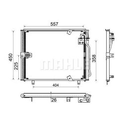 Mahle Kondensator, Klimaanlage für BMW 64538390470 64531466061 8390586 AC 148 000S