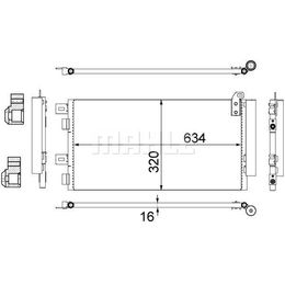 Mahle Kondensator, Klimaanlage für MINI BMW 1490572 64531490572 AC 312 001S