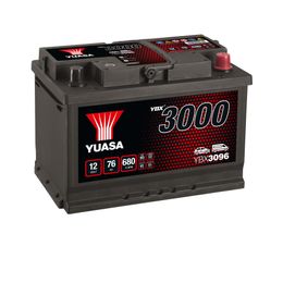 Yuasa YBX3000 - SMF 12V 76Ah 680A Starterbatterie für SKODA VW SUZUKI IVECO SAAB VOLVO NISSAN ROVER RENAULT CADILLAC CITROËN/PEUGEOT FIAT VAUXHALL FOR