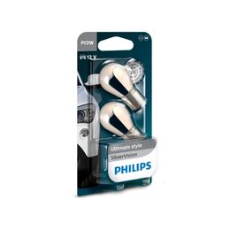 Philips PY21W Silver 21W (2 Stk.) Glühlampe, Blinkleuchte,Glühlampe 12V für SKODA MITSUBISHI VW YAMAHA DACIA PEUGEOT SEAT LAND ROVER (SVW) AUDI BAIC M