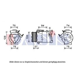 AKS DASIS Kompressor, Klimaanlage 12V für LAND ROVER FORD 1671720 1705042 LR039622 852556N