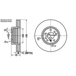 ATE Bremsscheibe PowerDisc vorne rechts links belüftet 332,0mm für BMW 34116756045 34116765457 34116859679 24.0330-0109.1