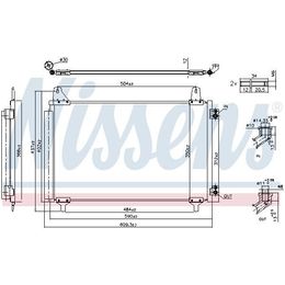 NISSENS Kondensator, Klimaanlage für PEUGEOT VAUXHALL OPEL DS 9825371480 941296