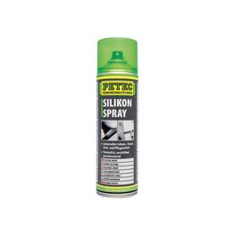 Petec Silikonspray (500 ml) Silikonschmierstoff,Hochtemperaturschmierstoff,Universalschmierstoff Transparent 70850