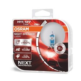 Osram H11 Night Breaker Laser next Generation (2 Stk.) Glühlampe, Fernscheinwerfer,Glühlampe, Hauptscheinwerfer,Glühlampe, Nebelscheinwerfer,Glühlampe