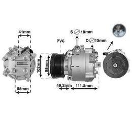 Van Wezel Kompressor, Klimaanlage 12V für MITSUBISHI 7813A835 7813A418 7813A618 3201K701