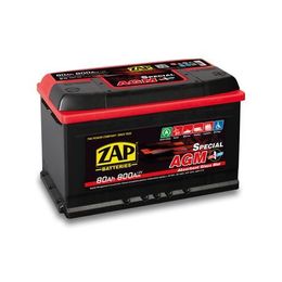 ZAP AGM SPECIAL 12V, 80Ah, 800A Starterbatterie 12V 80Ah 580 02